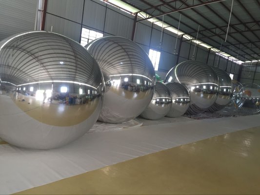 PVC Silver Mirror Reflective Inflatable Mirror Ball For corner and enterprise square and plaza