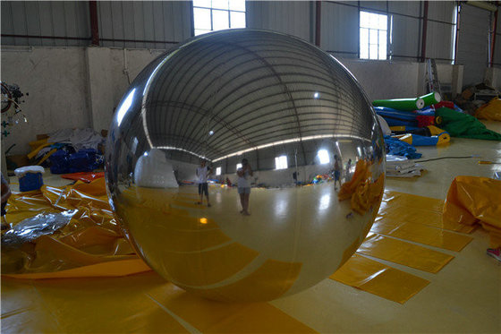 PVC Siliver Inflatable Disco Ball For Stage Decoration / Bachelor Party