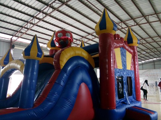 Inflatable PVC Castle , Inflatable Bounce House For Children With Mini Jumper Slide