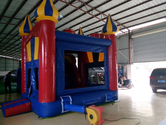 Huge PVC Tarpaulin Inflatable Trampoline For children With Slide In Outdoor / Indoor