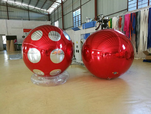 Stage Decoration Gold Mirror Ball Inflatable 3m PVC Giant High Tension