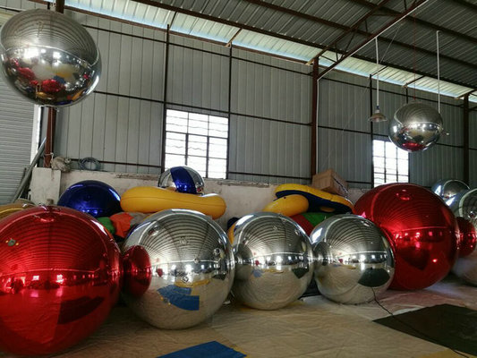 PVC Silver Mirror Reflective Inflatable Mirror Ball For corner and enterprise square and plaza