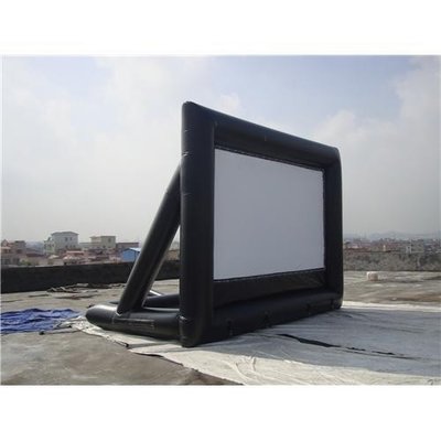 Black And White Portable Inflatable Blow Up Movie Screen 0.55mm PVC Tarpaulin