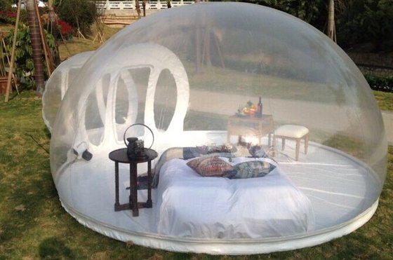 0.8 MMPVC InflatableTent Transparent Ten Tunnel Bubble For Comping / Sport