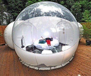 0.8 MMPVC InflatableTent Transparent Ten Tunnel Bubble For Comping / Sport