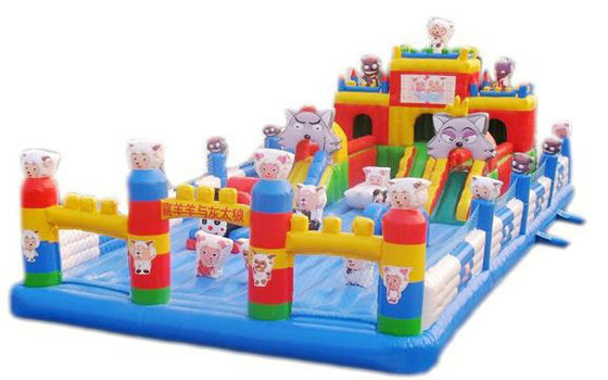 Customizable Size Inflatable Trampoline Toys , Inflatable Children Park