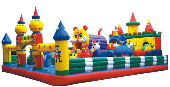 Customizable Size Inflatable Trampoline Toys , Inflatable Children Park