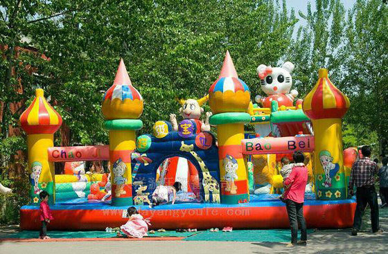Customizable Size Inflatable Trampoline Toys , Inflatable Children Park