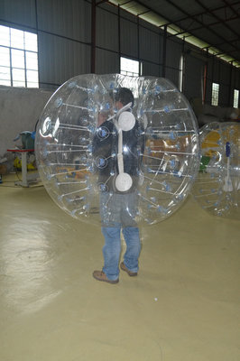 Transparent 0.8mmpvc Inflatable Collision Ball , Inflatable Sports Toys