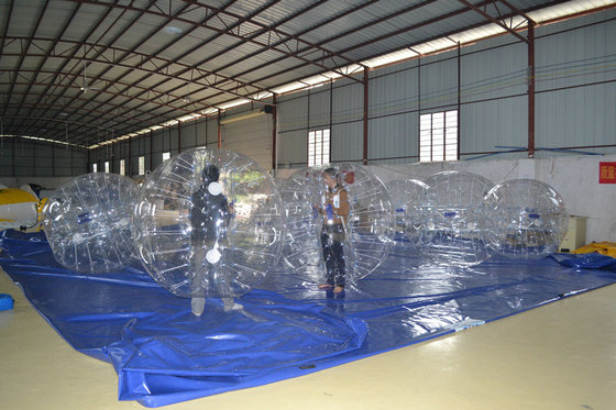 Transparent 0.8mmpvc Inflatable Collision Ball , Inflatable Sports Toys