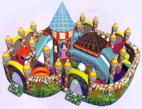 Inflatable Amusement Park Double & Triple Stitches Seams for Community