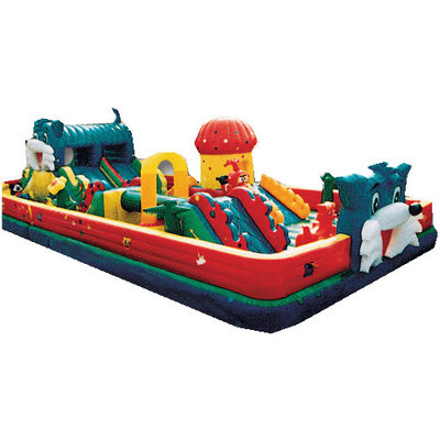 Inflatable Amusement Park Double & Triple Stitches Seams for Community