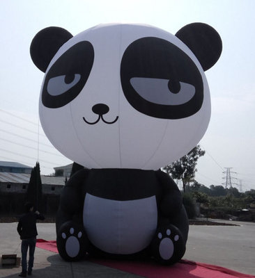 Oxford Cloth Inflatable Panda , Custom Inflatable Products Cartoon Inflatable Pet