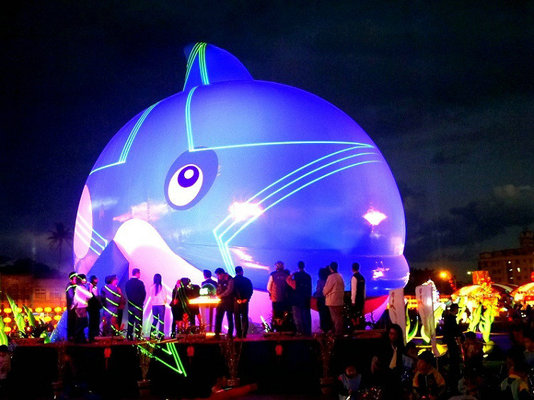 16 Feet Inflatable Tiger Whale Inflatable Dolphin Inflatable Tuna Lights