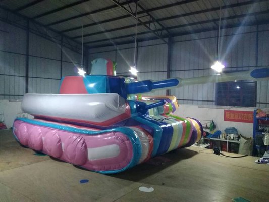 0.45 MM PVC Tarpaulin 4917mm*3005MM High is 2800MM Rainbow Inflatable Tank Can Be Display/Event In Outdoor