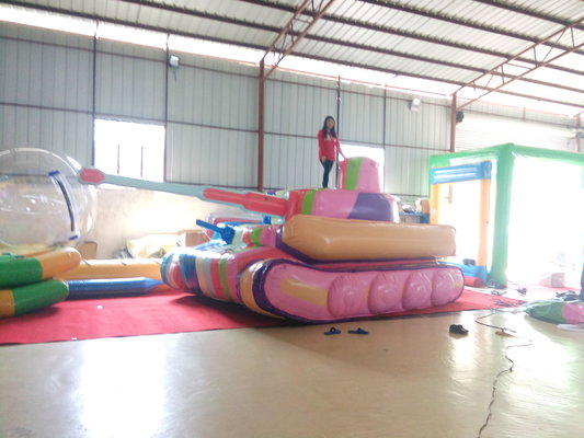 0.45 MM PVC Tarpaulin 4917mm*3005MM High is 2800MM Rainbow Inflatable Tank Can Be Display/Event In Outdoor