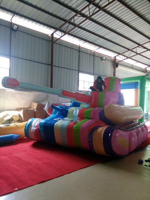 0.45 MM PVC Tarpaulin 4917mm*3005MM High is 2800MM Rainbow Inflatable Tank Can Be Display/Event In Outdoor