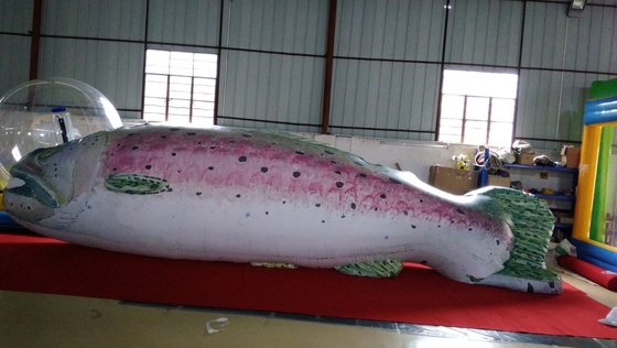 0.18 MMPVC Inflatable Flying Fish / Inflatable Advertising Fish Fly In The Sky In Event / Exihibition