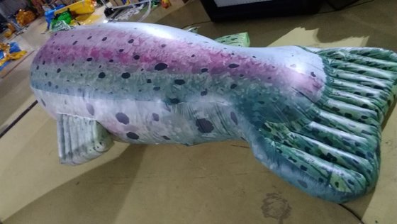 0.18 MMPVC Inflatable Flying Fish / Inflatable Advertising Fish Fly In The Sky In Event / Exihibition