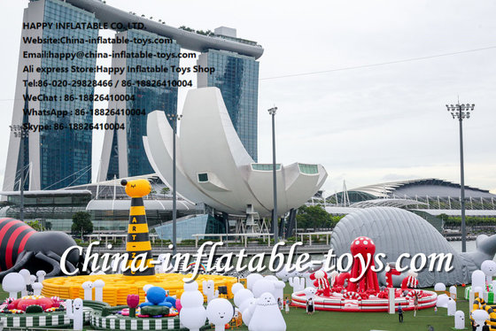 Gigantic art zoo inflatable amusement park , customized inflatable bouncer toys