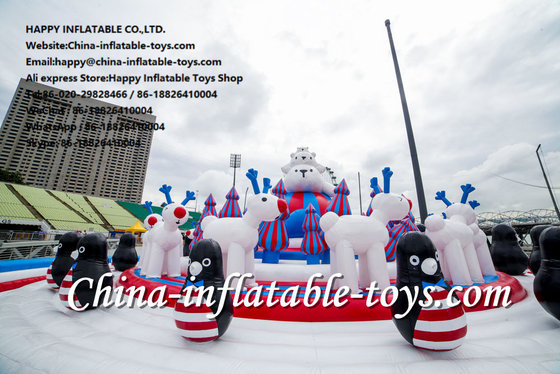 Gigantic art zoo inflatable amusement park , customized inflatable bouncer toys