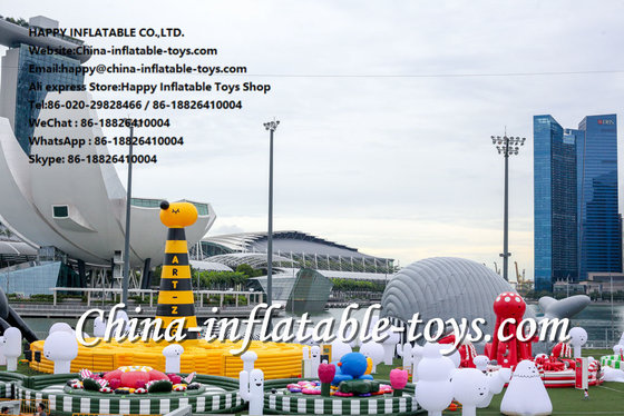 Gigantic art zoo inflatable amusement park , customized inflatable bouncer toys