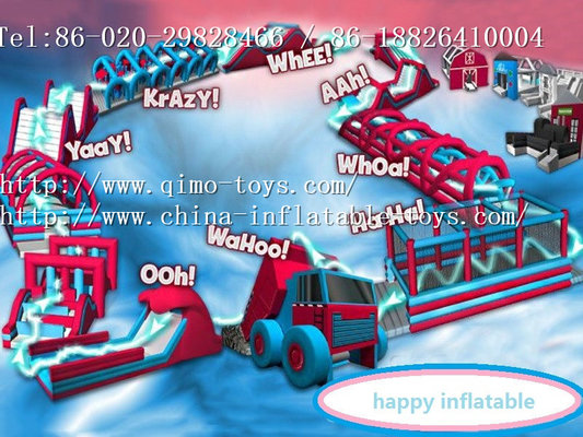 Large inflatable playground running exercise for kids to have fun and stronger the body