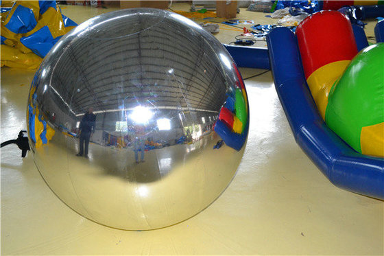 Siliver Customized Diameter Inflatable Mirror Ball For LongDung Olympics Sports Metting