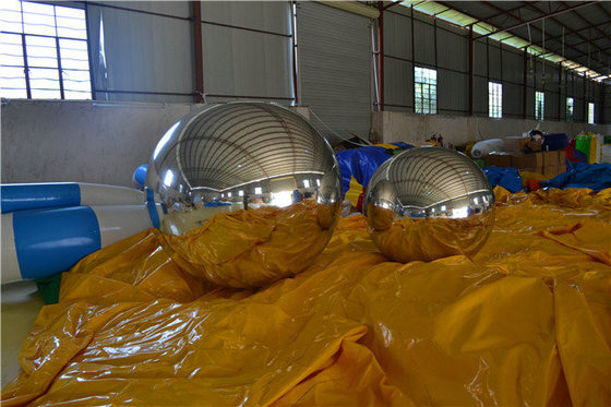 Cutomized round Inflatable siliver mirror ball for party and apartment decoration