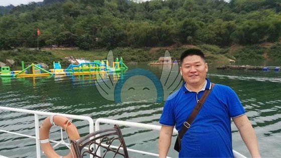 0.9MM PVC Customised Inflatable Water Park Toys / Inflatable Float Water Theme Park