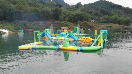 0.9MM PVC Customised Inflatable Water Park Toys / Inflatable Float Water Theme Park