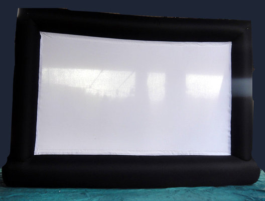 Special White Material Inflatable Blow Up Movie Screen For Outdoor Lawn / Park