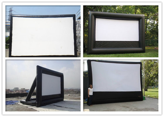 Giant Inflatable 0.9mm PVC Cloth Customized Blow Up Movie Screen For Playground