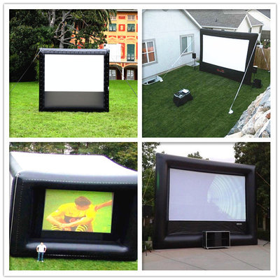 Giant Inflatable 0.9mm PVC Cloth Customized Blow Up Movie Screen For Playground