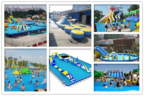 0.9MM PVC Tarpaulin Durable Inflatable Water Park / Outdoor Inflatable Sport Games