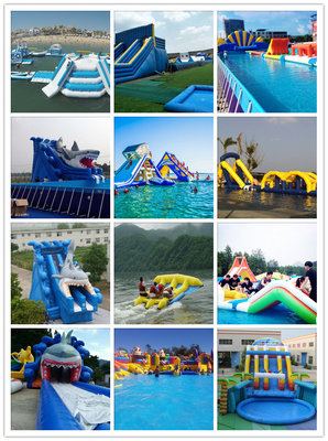 Environmental Protection Inflatable Backyard Water Park For Outdoor Activity