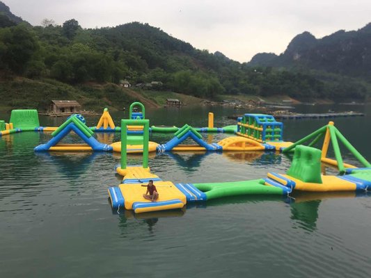 39 * 41 Square Meter Giant Floating Water Park Equipment Durable 0.9 Mm PVC
