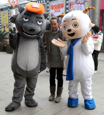 Color Flannelette Cartoon Characters Used For Advertising Or The Party Dress Up