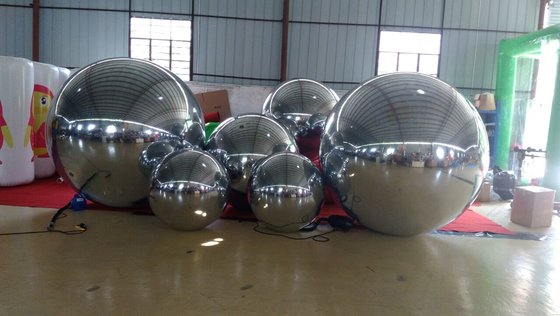 Inflatable Promotional Products Fresh Come Out Mirror Silver Ball Fireproof