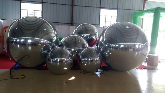 Silver Inflatable Mirror Ball For  Event / Balloons Advertising / Decoration / Party