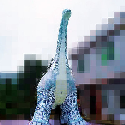 Oxford Cloth Pvc Folder Mesh Inflatable Dinosaur Placed With Outdoor Plaza