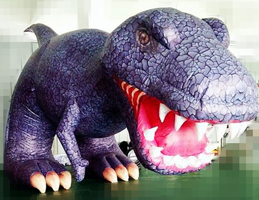 Oxford Cloth Pvc Folder Mesh Inflatable Dinosaur Placed With Outdoor Plaza