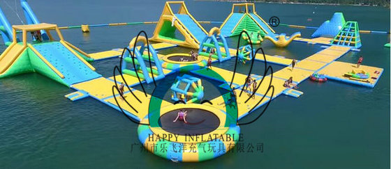 Commercial Floating Inflatable Water Park Customized Size Easy Installation