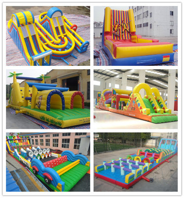 Adults / Children Play Inflatable Sports Games 0.55mm Pvc Tarpaulin Colorful