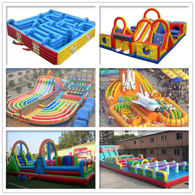 Adults / Children Play Inflatable Sports Games 0.55mm Pvc Tarpaulin Colorful
