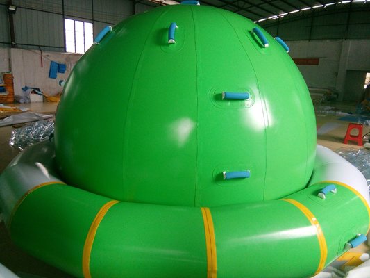 0.9mm PVC Tarpaulin UFO Shaped Inflatable Pool Toys / Water Toys Painted