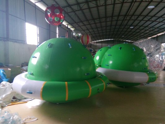0.9mm PVC Tarpaulin UFO Shaped Inflatable Pool Toys / Water Toys Painted