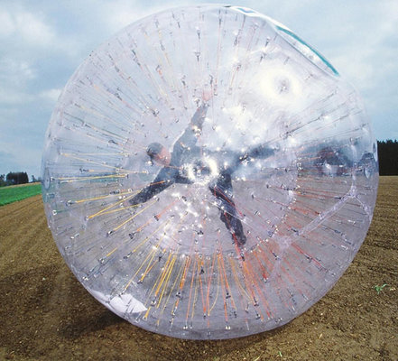 0.8mm PVC Inflatable Zorb Ball Inflatable Human Hamster Ball 3m x 2m Diameter