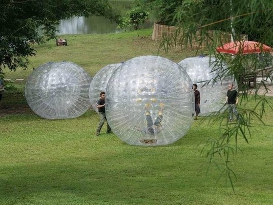 0.8mm PVC Inflatable Zorb Ball Inflatable Human Hamster Ball 3m x 2m Diameter
