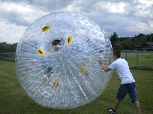 0.8mm PVC Inflatable Zorb Ball Inflatable Human Hamster Ball 3m x 2m Diameter